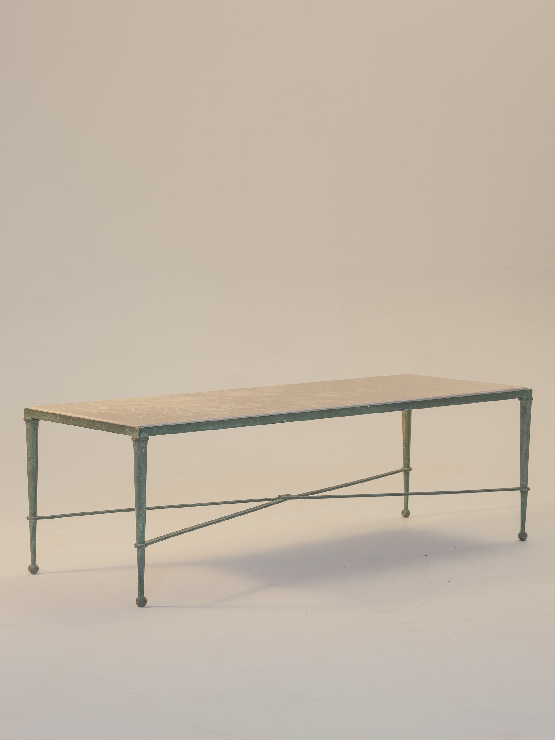Verdigris & Travertine Coffee Table – AlbionNord